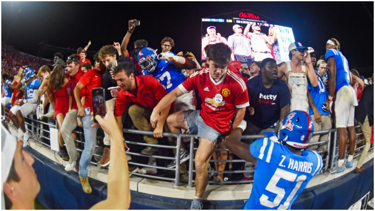 Ole Miss Hit With Huge Fine For Storming The Field - outkick | OutKick