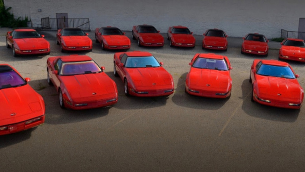 Collection Of Red C4 Corvettes From Every Model Year Hits Auction Block ...