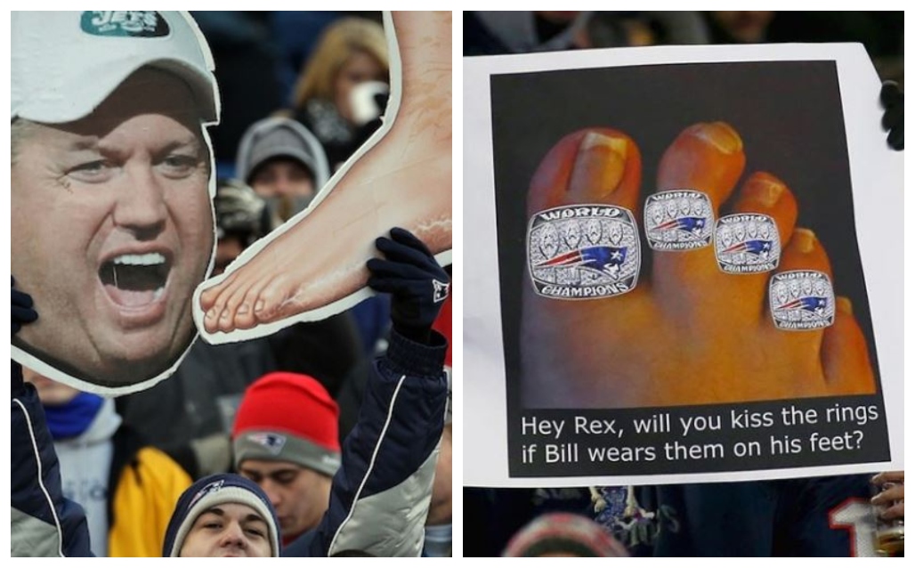 Patriots Fan Asked Rex Ryan To Rate Girlfriend’s Feet During Playoffs ...