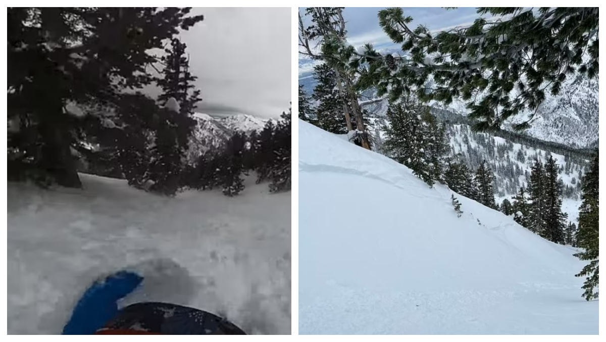 Wild Video Footage Captures A Snowboarder In An Avalanche | OutKick