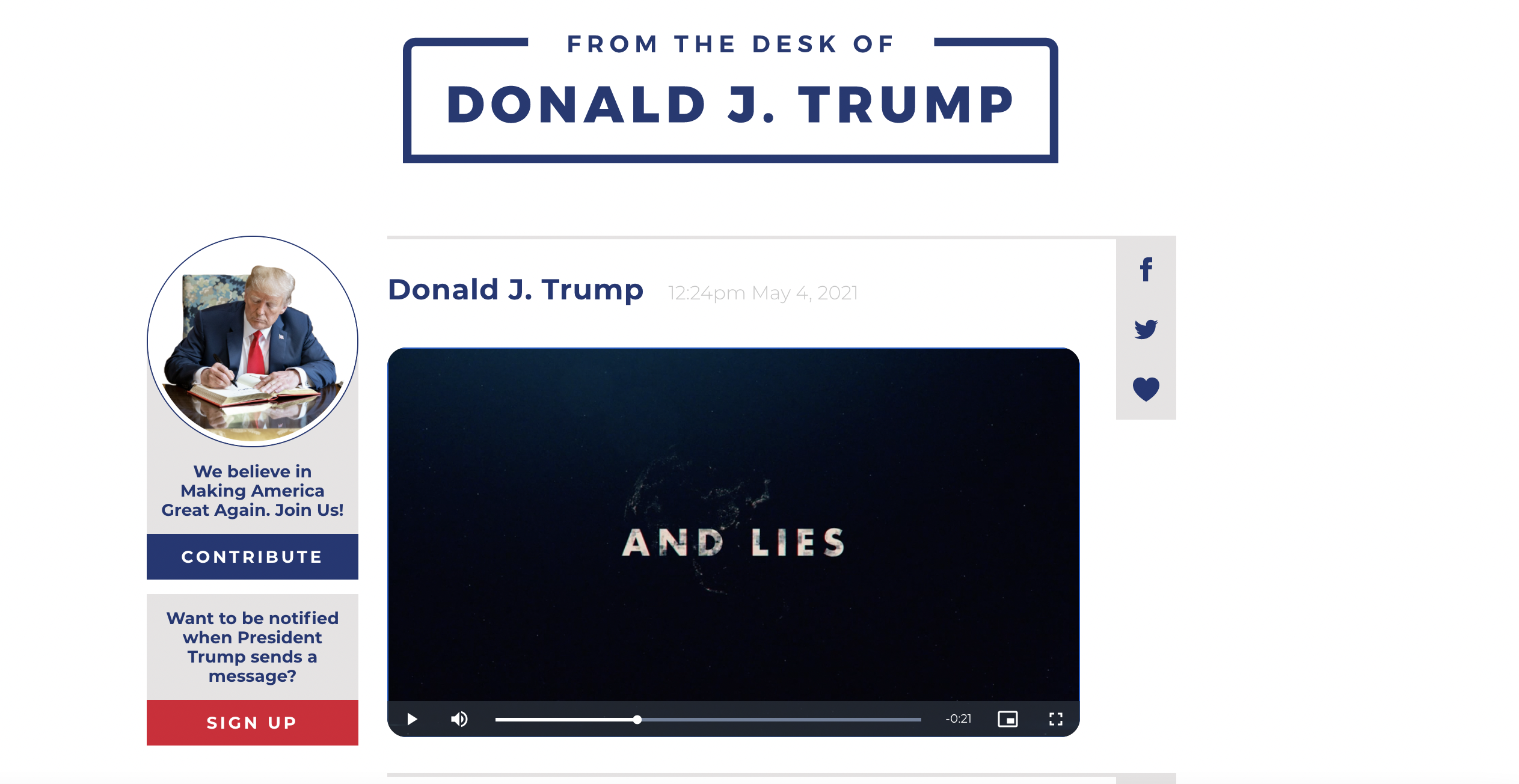 Trump Launches New Online Communications Platform | OutKick