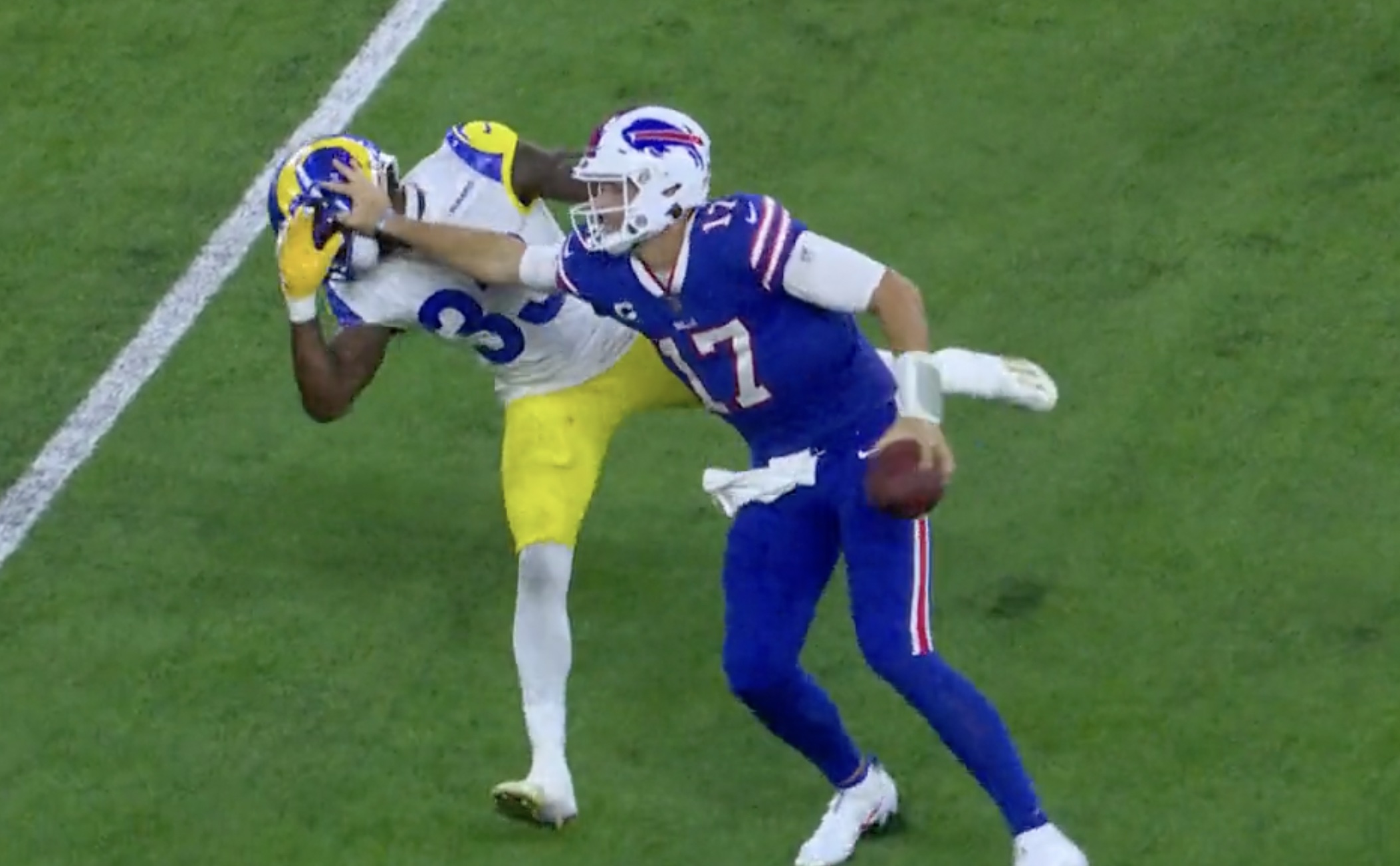 Josh Allen Destroys Rams DB With Brutal Stiff Arm | OutKick