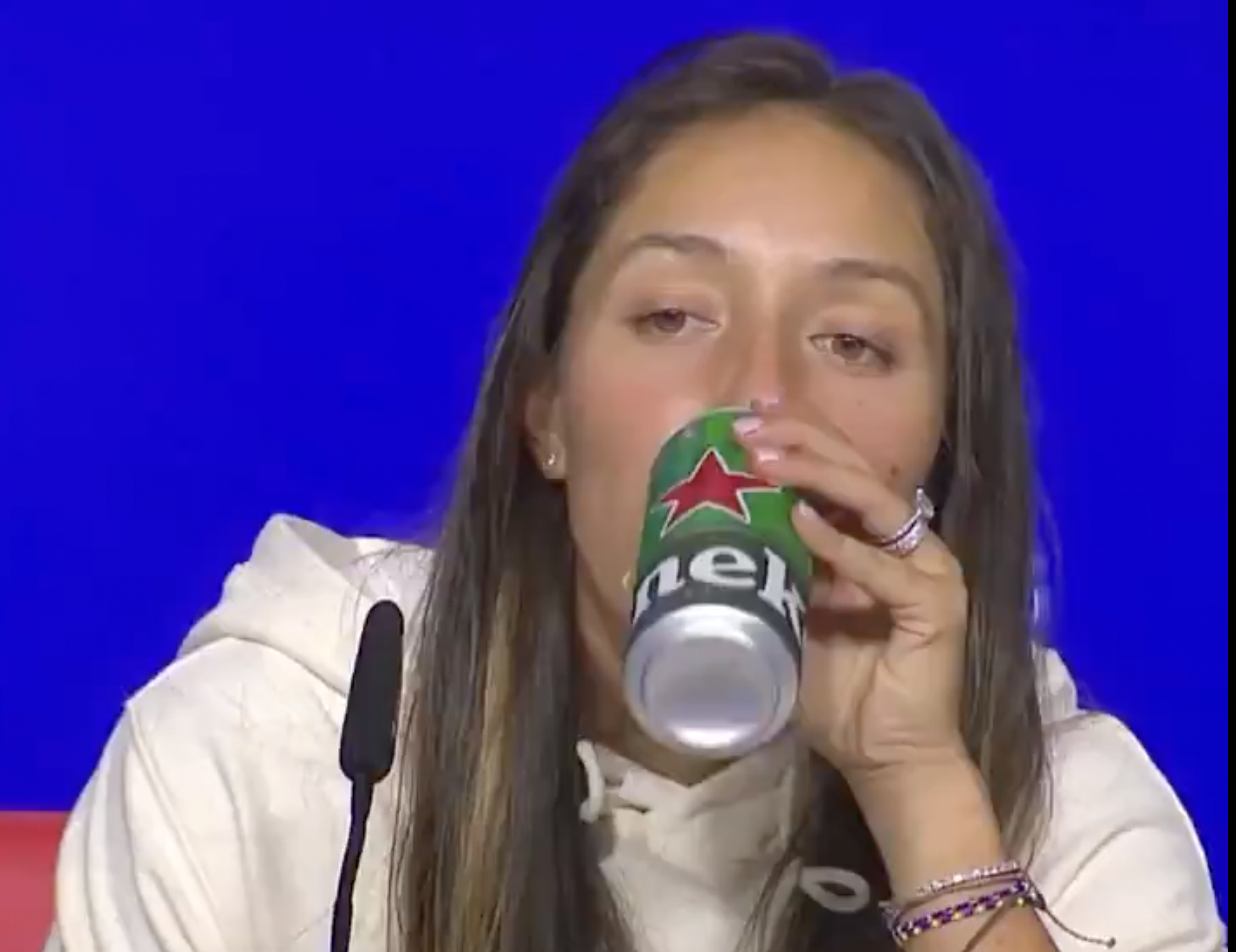 Jess Pegula Drinks Beer At Presser After US Open Loss | OutKick