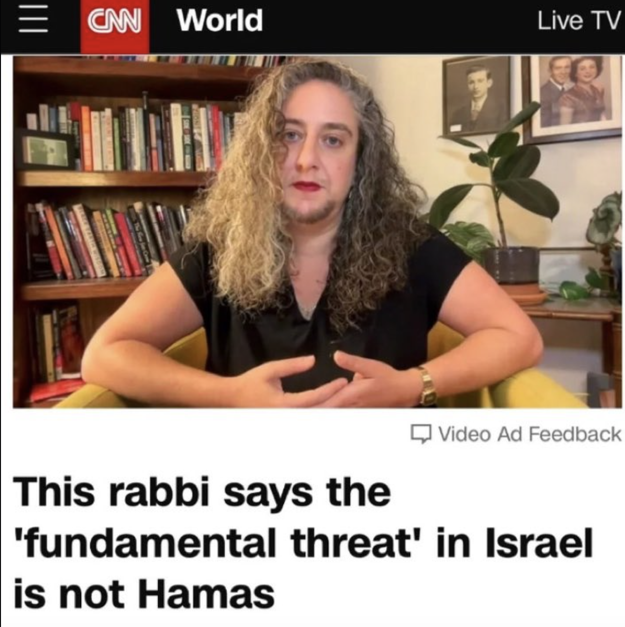 Cnn Calls Upon Trans Rabbi To Talk Hamas