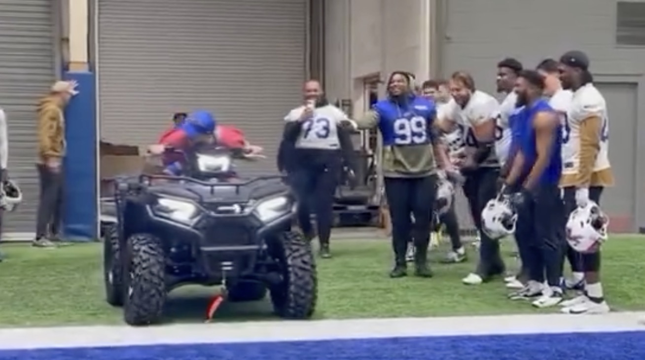 Josh Allen Nearly Runs Over Bills Teammate With ATV Christmas Present ...