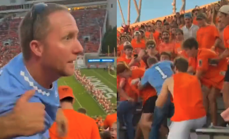 Fed Up UNC Dad Attacks Virginia Tech Student Section | OutKick
