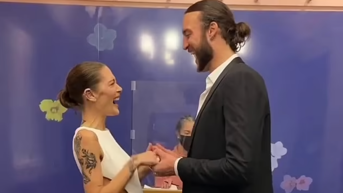 Cat McNeil Wears Almost Nothing While Marrying Miles Plumlee | OutKick