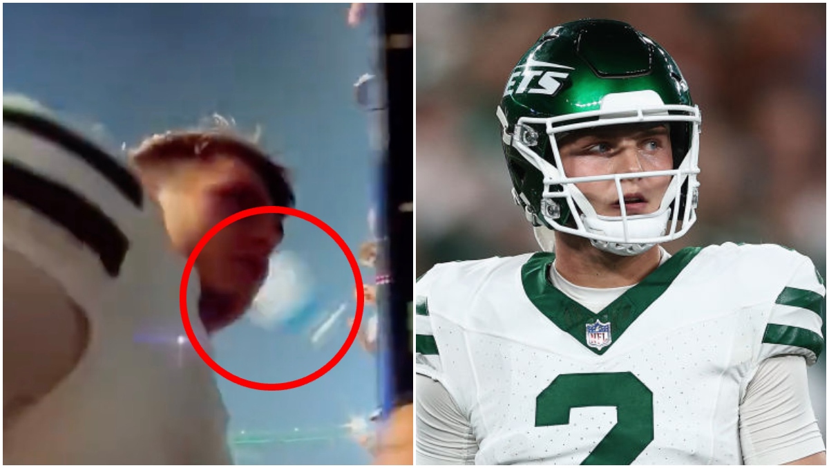 Zach Wilson Hit By Water Bottle, Mother Lisa Reacts - outkick | OutKick