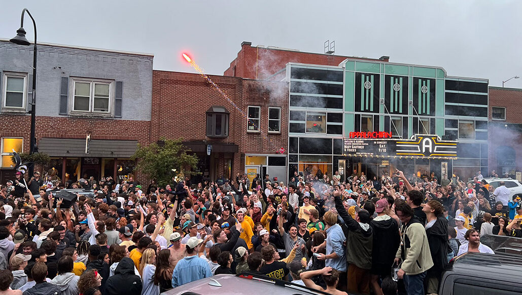 Epic Scenes Unfold As App State Students Party In Street After A&M Win ...