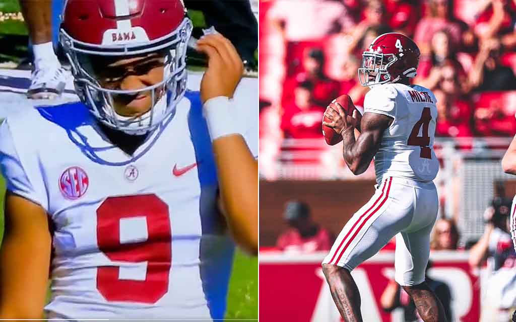 Bryce Young Injures Shoulder; Jalen Milroe Enters As Alabama Backup QB ...