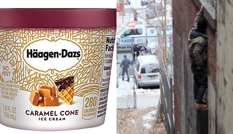 Justice Is Served As NYPD Cops Scoop Ice Cream Thief Up Off A Ledge ...