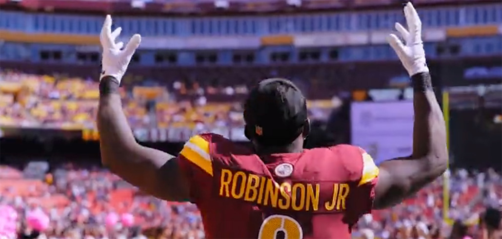 Brian Robinson Jr. Being Introduced To 'Many Men' In NFL Debut Is Epic ...
