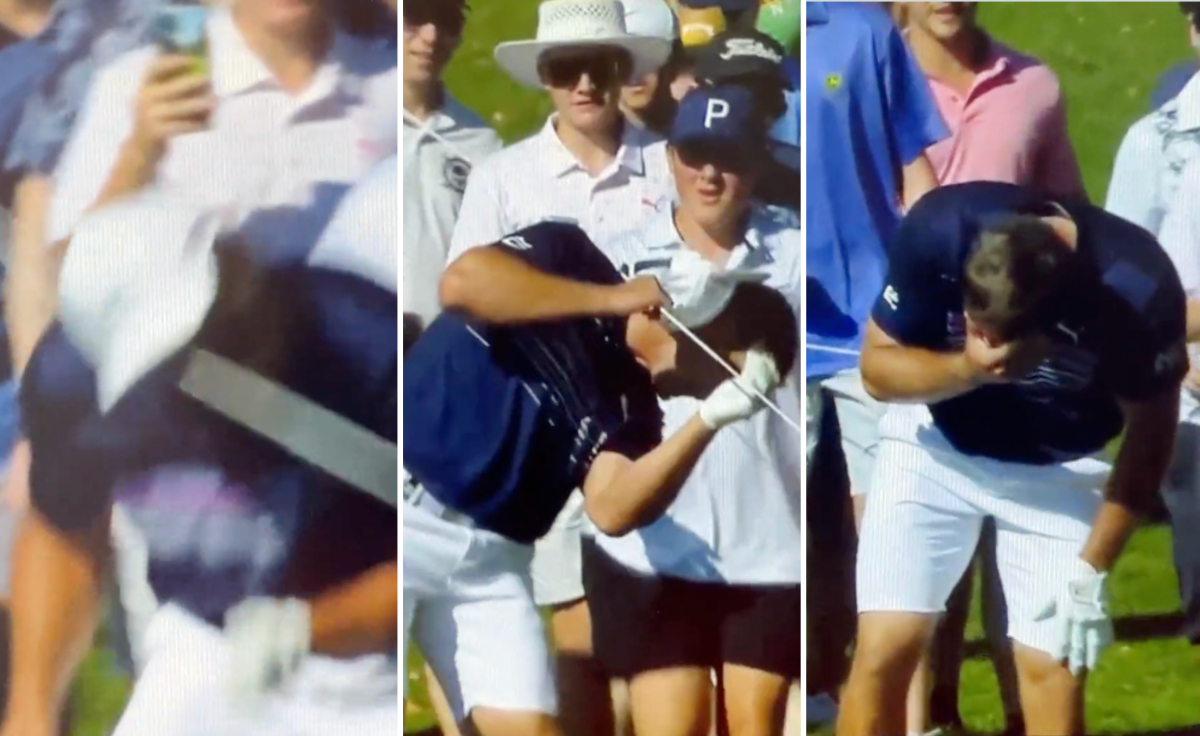 Bryson DeChambeau Goes Ballistic After Taking A Rope To The Face | OutKick