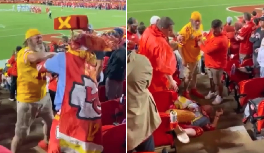 Chiefs Fan Knocked Out Chiefs Superfan 'X-Factor' | OutKick
