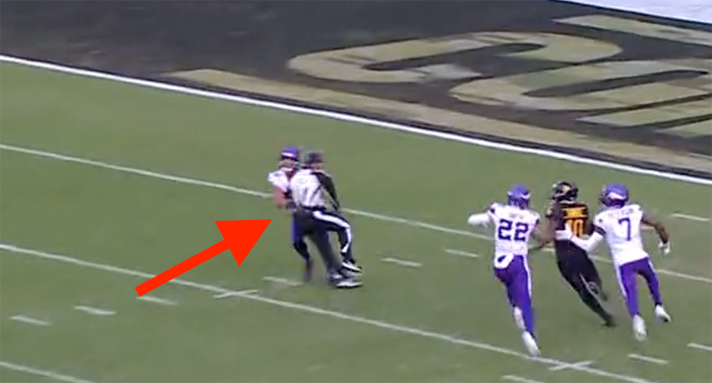 Commanders Get Lucky TD After Ref Collides With DB In Triple Coverage ...