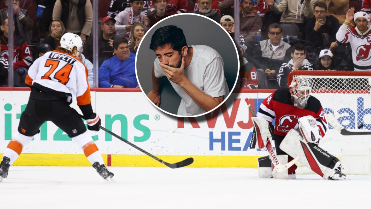 Seemingly Overserved Devils Fan Projectile Vomiting Could Be The Only ...