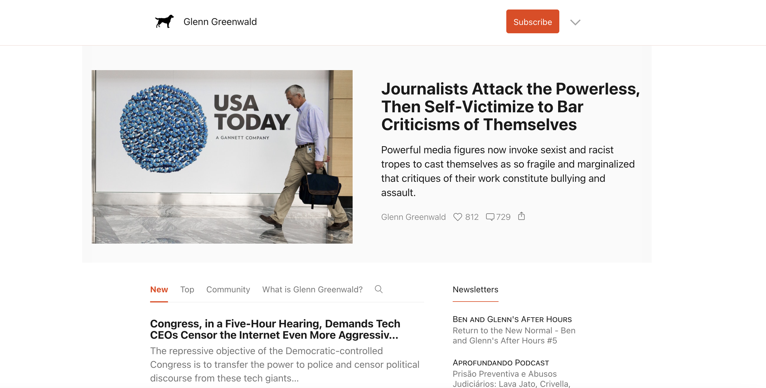 Glenn Greenwald Making A Lot of Money From Substack | OutKick