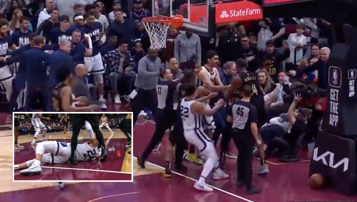 Donovan Mitchell Throws Ball At Memphis' Dillon Brooks, Fight Ensues ...