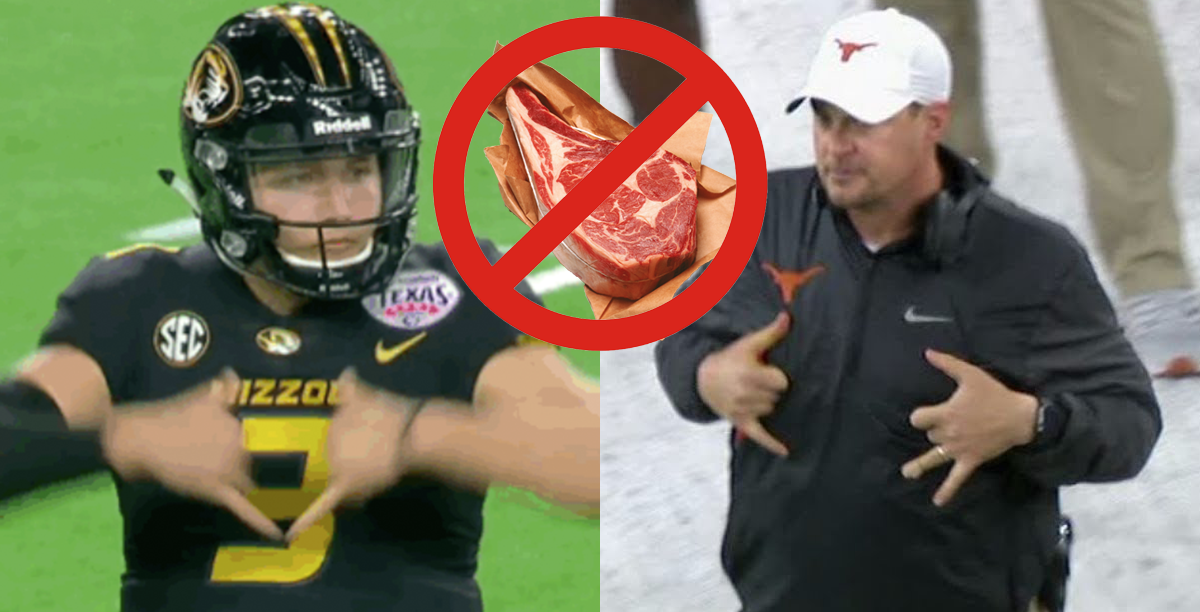 Tom Herman, Drew Lock Squash 2017 Bowl Beef In Mind-Boggling Photo ...