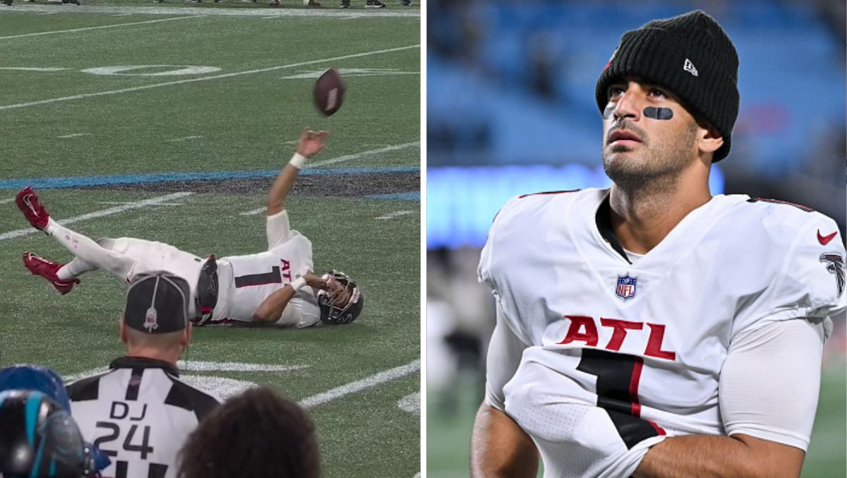 Falcons QB Marcus Mariota Throws One of the Worst Pass Attempts Ever ...