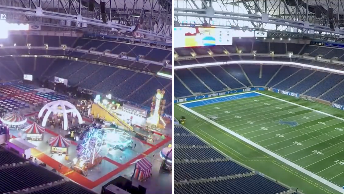 Mesmerizing Timelapse Of Ford Field Football Transformation Goes Viral ...