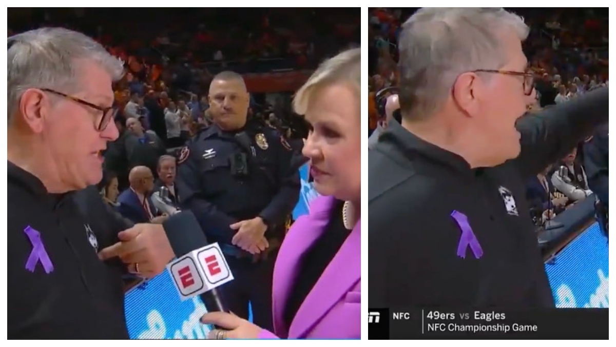 Geno Auriemma Goes Nuts On ESPN Reporter During Halftime Interview ...
