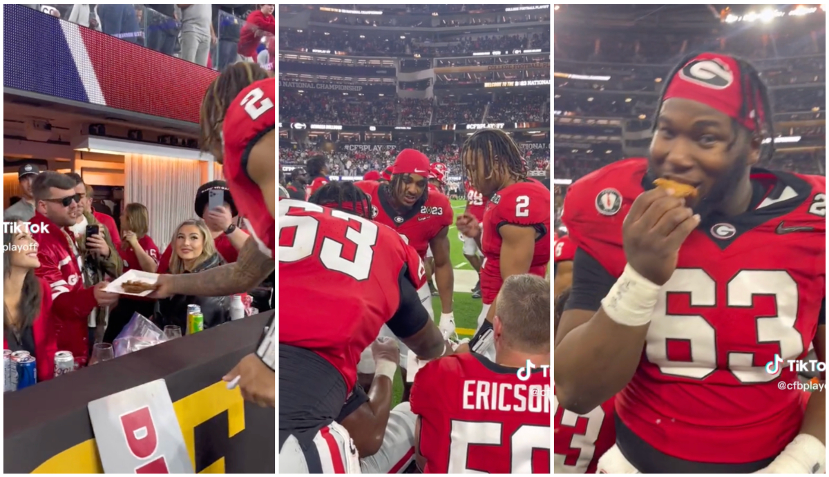 Georgia Players Eat Food From Fans During National Championship | OutKick