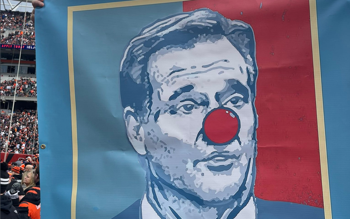 NFL Made Bengals Fan Take Down Sign Making Fun Of Roger Goodell | OutKick