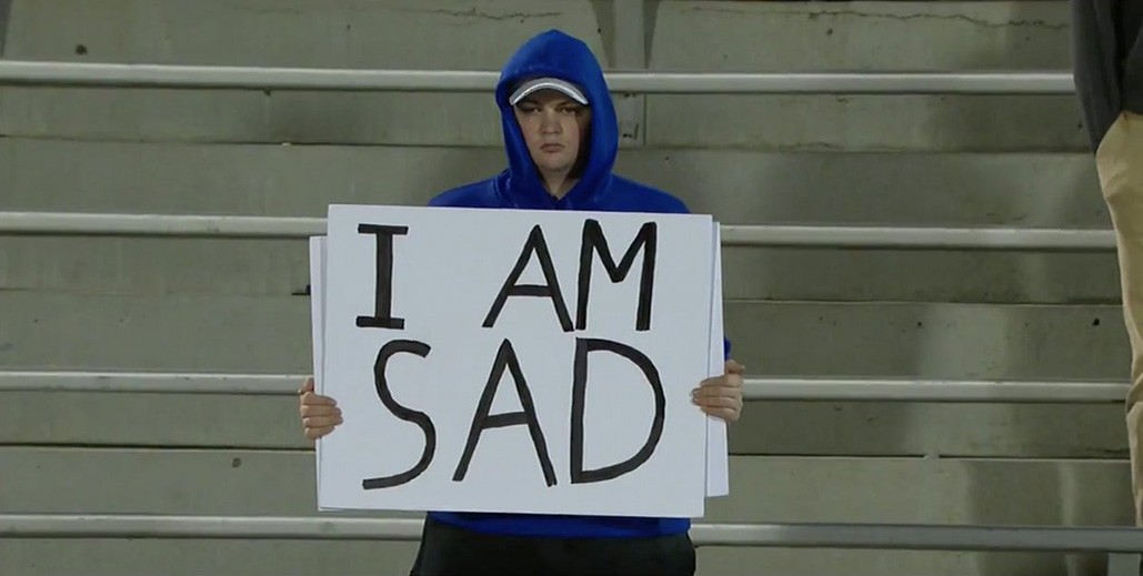 Sad Kansas Fan Who Went Viral For Being Depressed Has A New Sign | OutKick