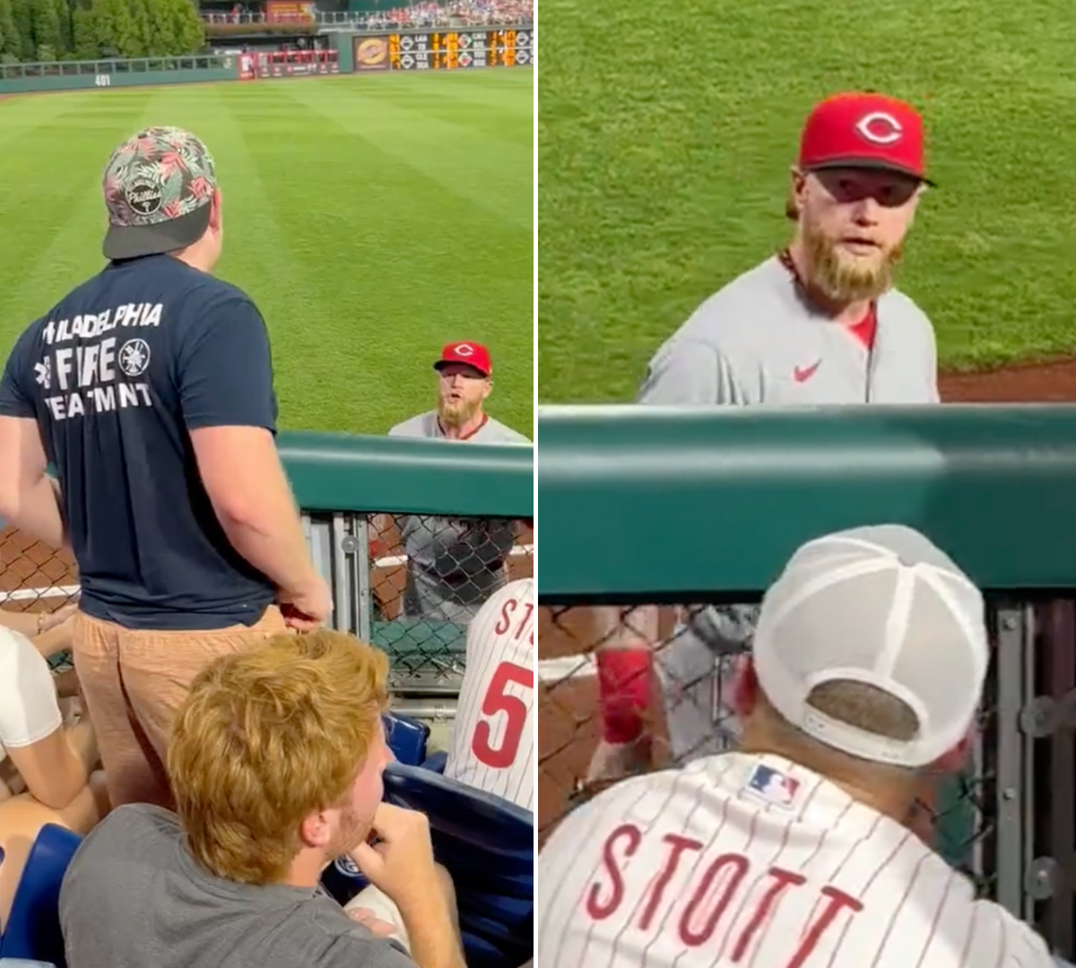 Reds Outfielder Jake Fraley Blows Up At Phillies Fan, Warns Him To ...