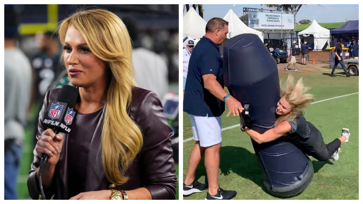 NFL Network Reporter Jane Slater Gets Into The Action At Dallas Cowboys ...