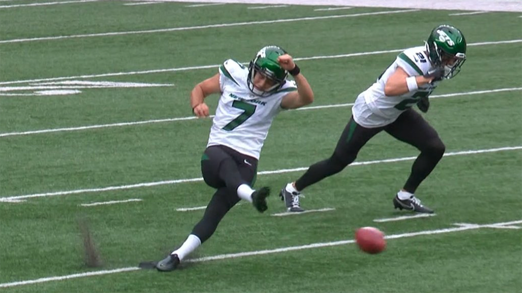 Jets Begin Game Vs. Bills With Embarrassing Kickoff Slip Ending In Fail ...