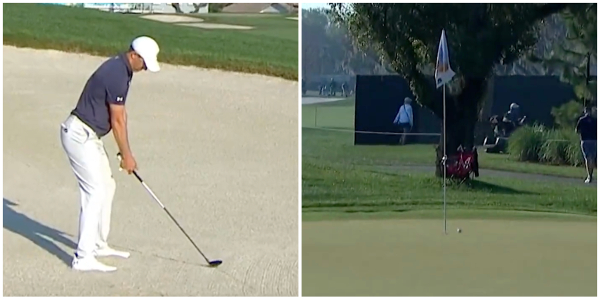 Jordan Spieth's Insane Fairway Bunker Shot At Arnold Palmer: Video ...