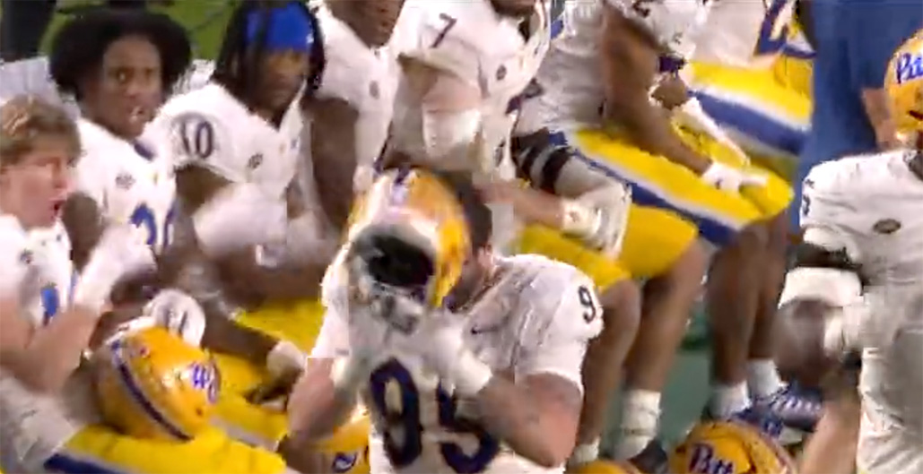 Pitt Coaches Comment After DL Smashes Himself In Head With Helmet | OutKick