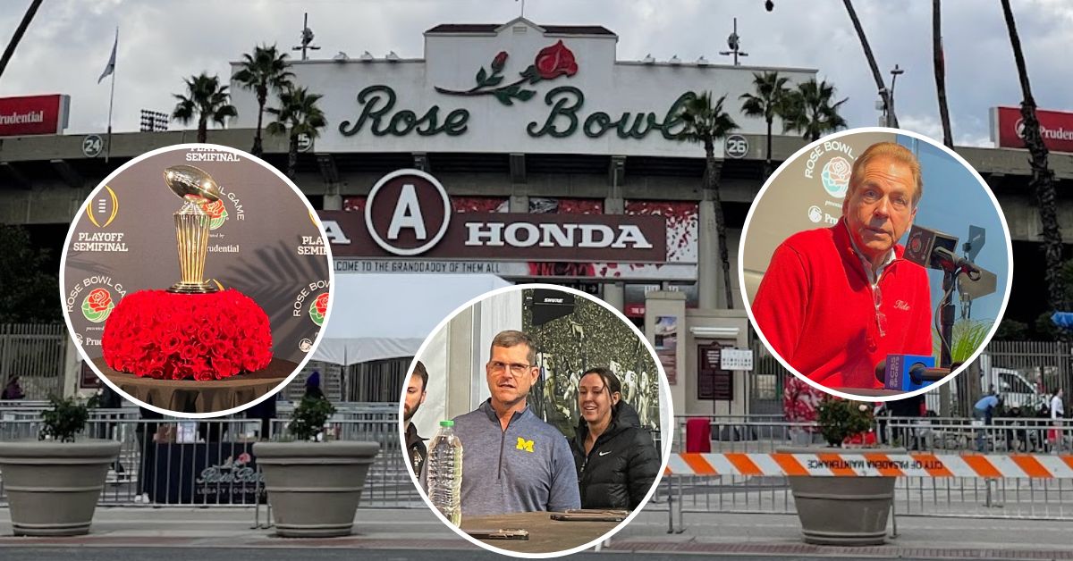 Alabama, Michigan Take Center Stage At Rose Bowl Media Week; Jim Harbaugh and Nick Saban Swallow ...