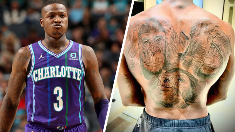 Hornets' Terry Rozier Gets Massive 'Three Wise Monkeys' Tattoo Across ...
