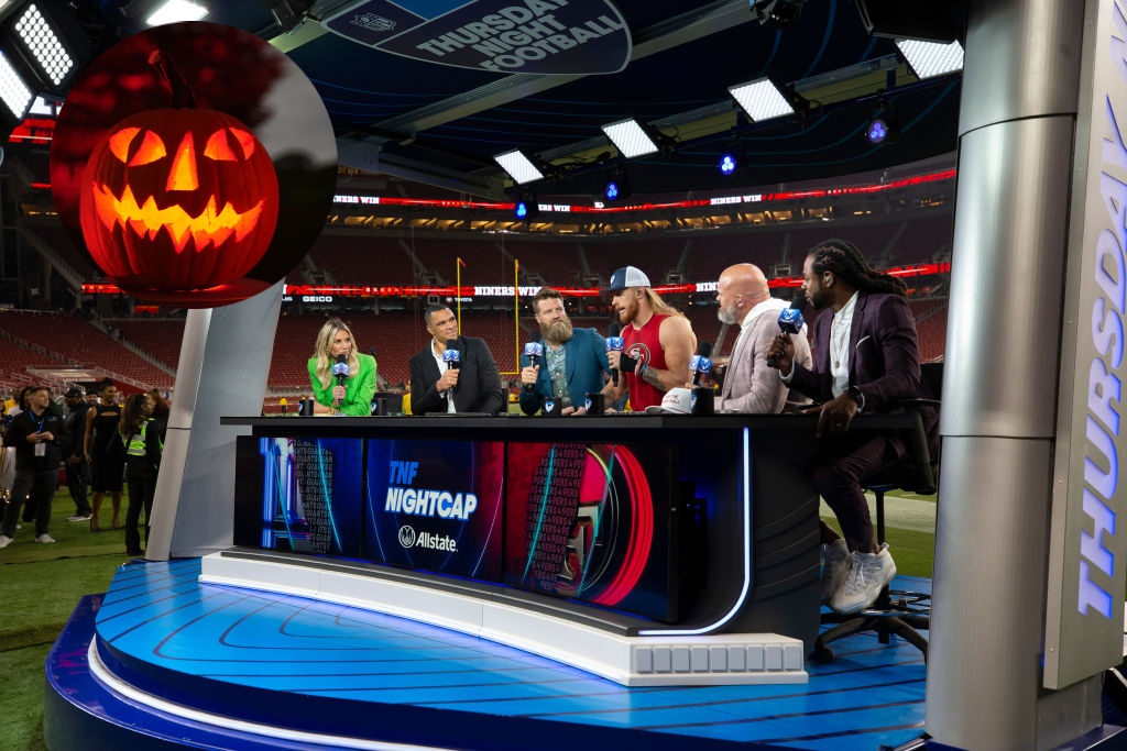 Thursday Night Football Crew Reacts To Being In Pumpkin Carving | OutKick