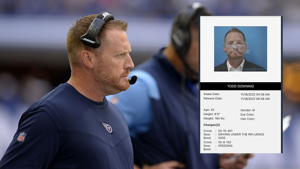 Titans OC Todd Downing Arrested For DUI After Win; Mike Vrabel Reacts ...