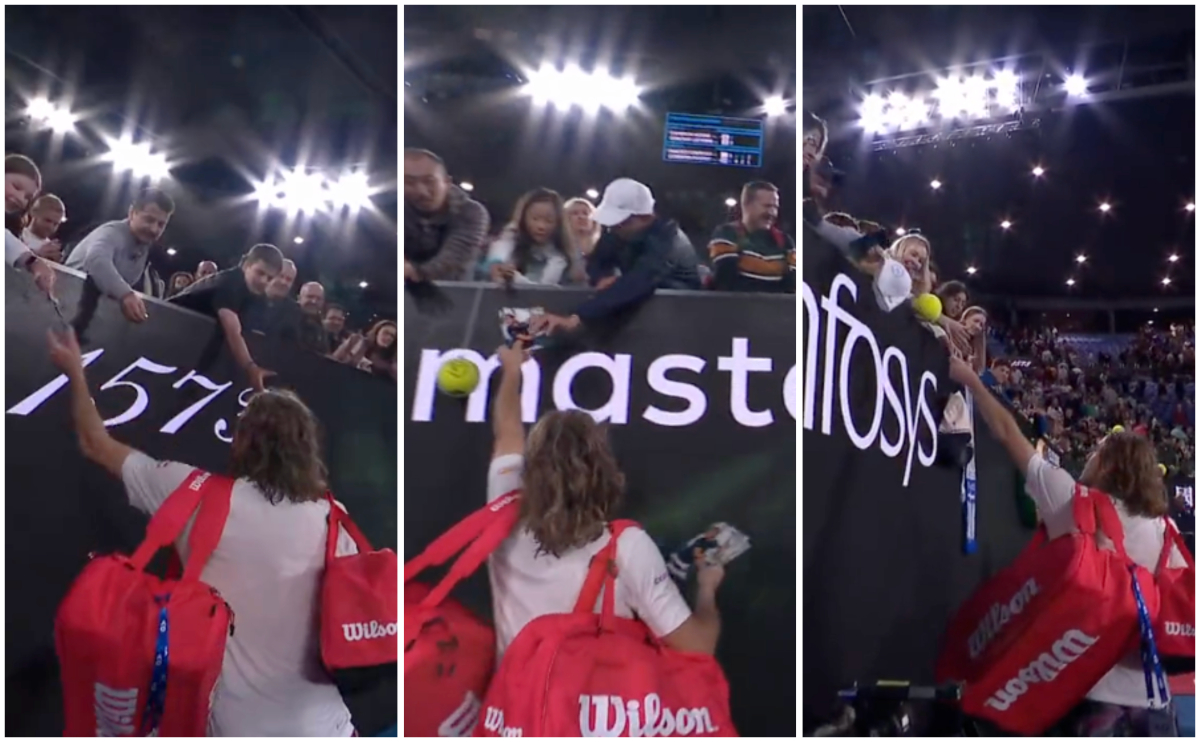 Stefanos Tsitsipas' Genius Autograph Postcards At Australian Open | OutKick