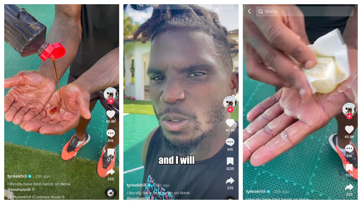 Tyreek Hill Slathers Hands In Syrup And Butter Over Beef With Steve ...