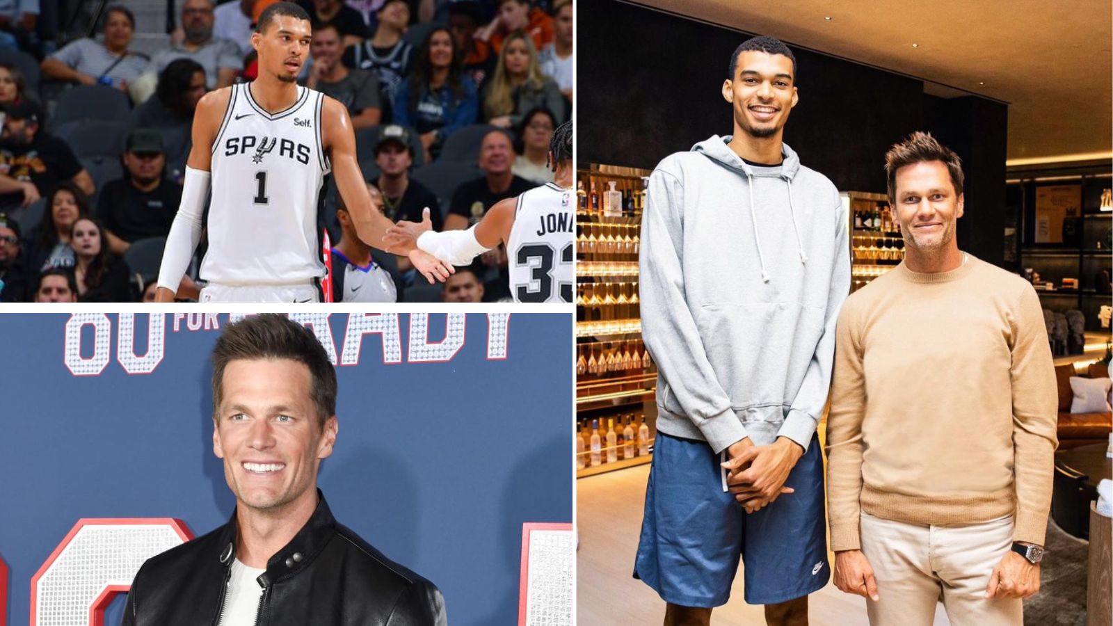 Tom Brady Crosses Over With Victor Wembanyama, Laughs Off Height ...