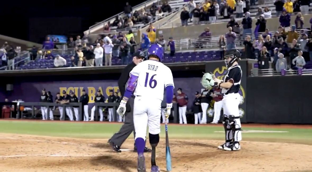 ECU's Parker Byrd Is First D-1 Baseball Player To Play With Prosthetic ...