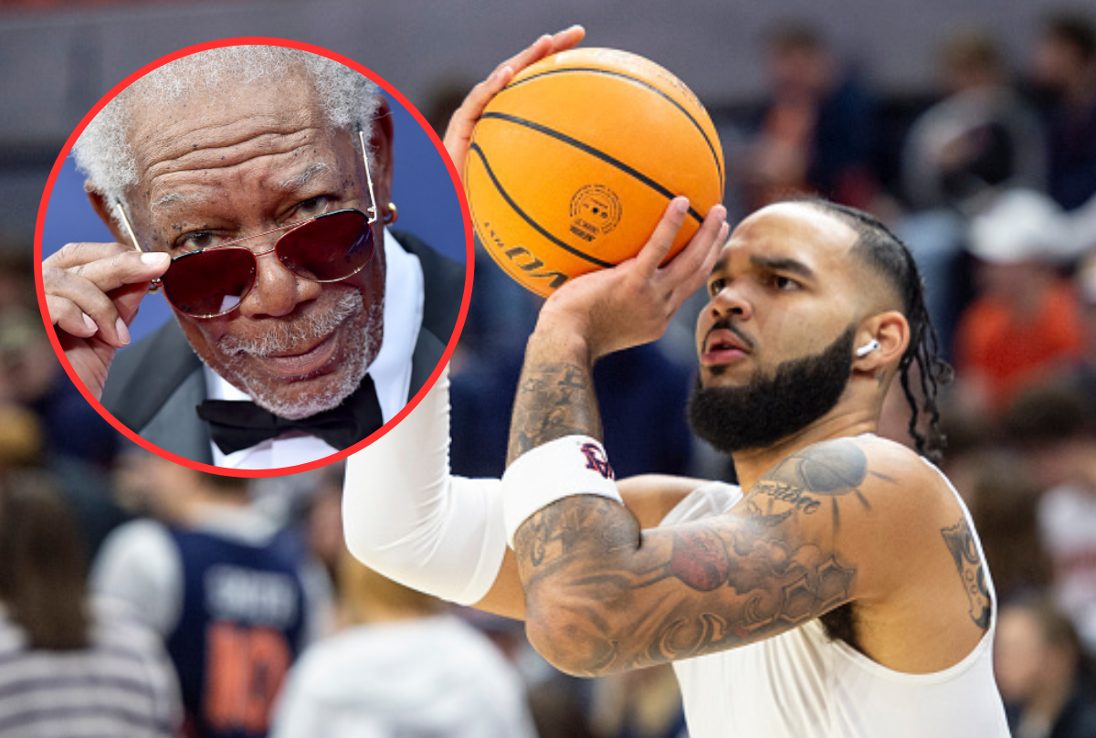 Auburn's Johni Broome Smacks Away Morgan Freeman's Hand In Awkward ...