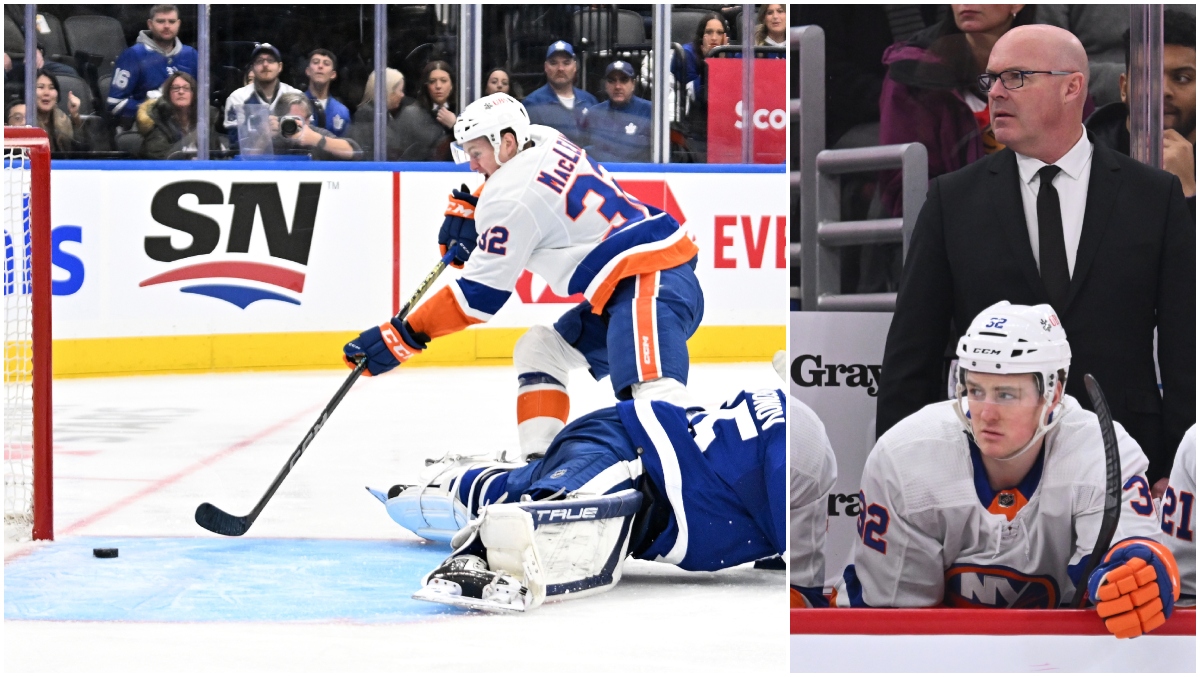 NHLer Scores First Career Goal With His Dad Looking On From Behin