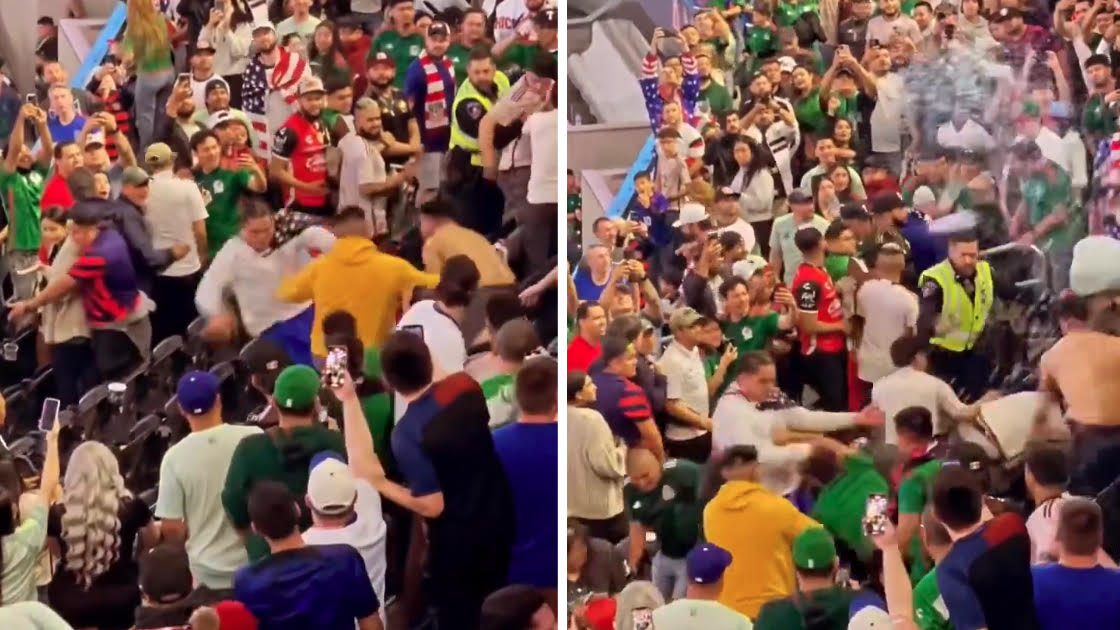 U.S. & Mexican Fans Fight At Nations League Match: Border Brawl | OutKick