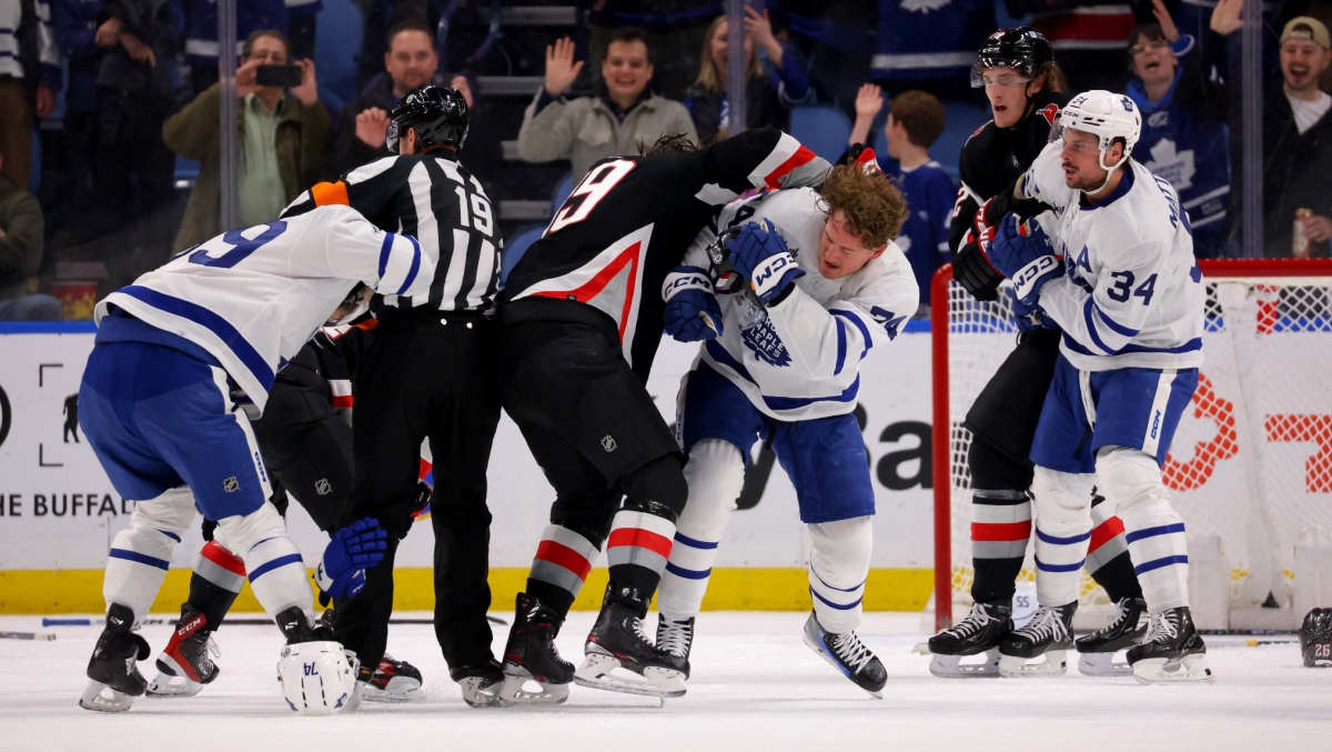 Every Player On The Ice Gets 10-Minute Misconduct In Sabres-Leafs Brawl ...