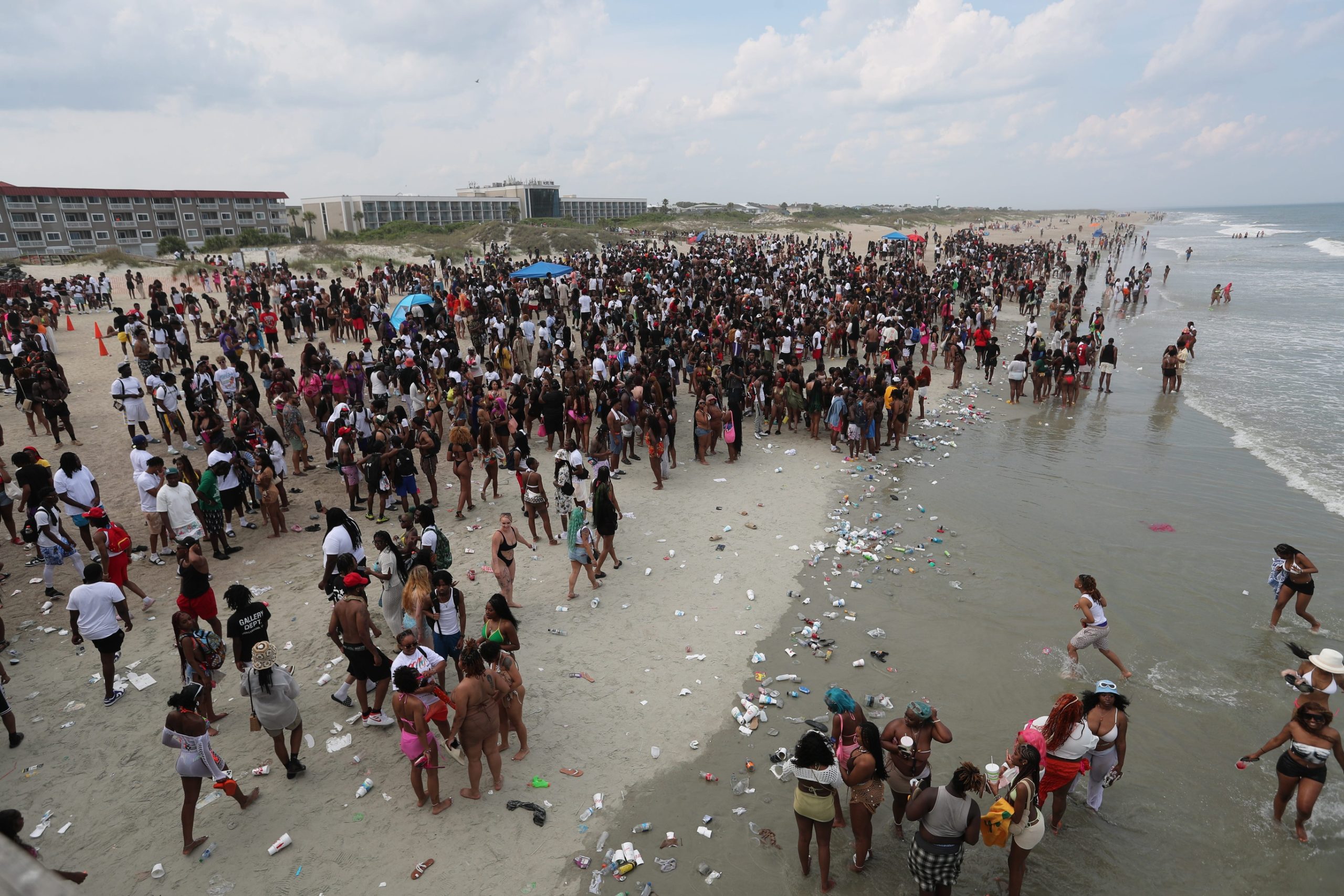 Tops, Wigs & Fists Fly At Tybee Island 'Orange Crush' Spring Break Party