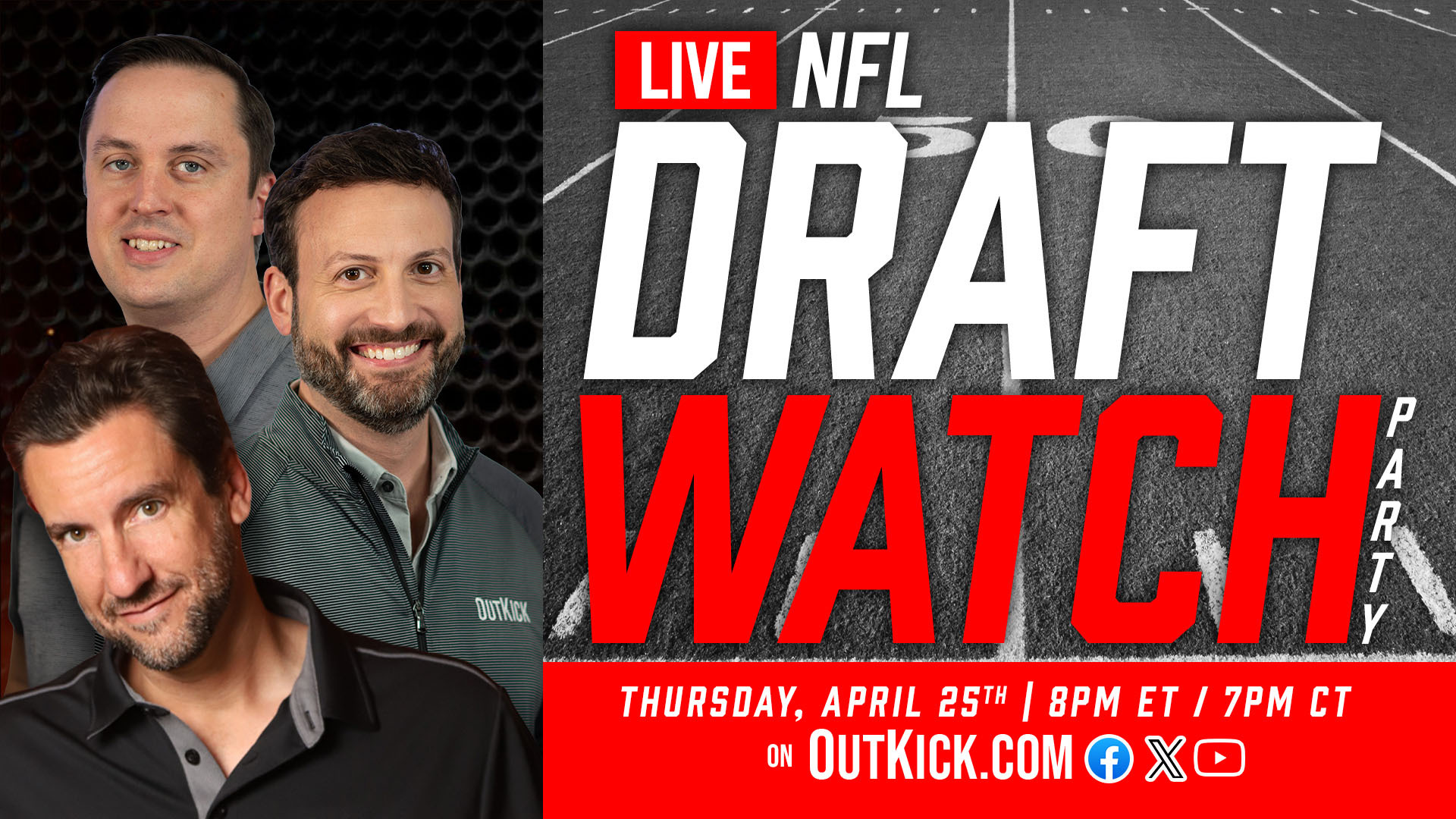 Watch OutKick's Live NFL Draft Party: Clay Travis, Jonathan Hutton, Chad Withrow | OutKick