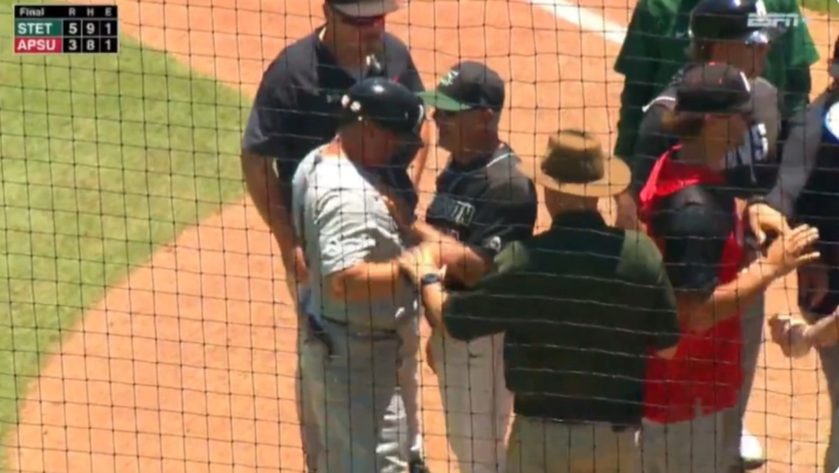 College Baseball Managers Nearly Come To Blows At Home Plate After ...