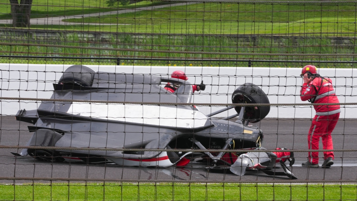 IndyCar Driver Nolan Siegel Has Scary Crash In Indy 500 Practice | OutKick